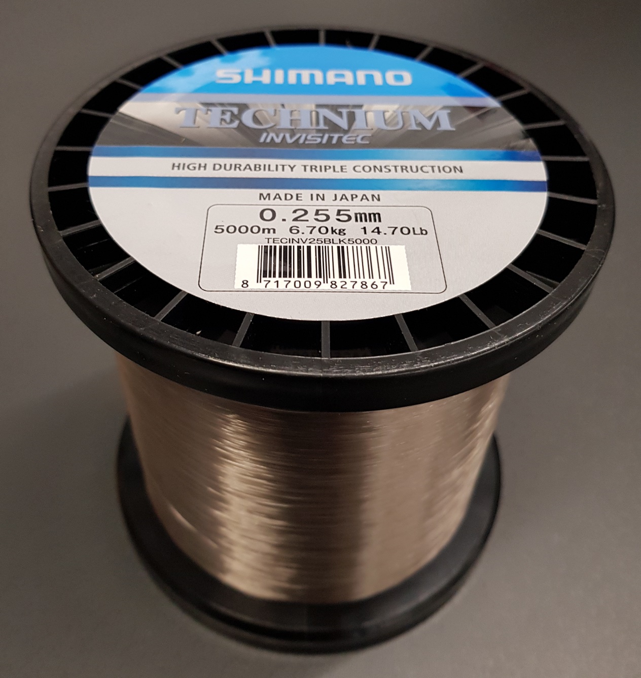 Shimano Technium Invisitec 5000m 0,255mm 6,70kg Großspule Bulk Fishing ...