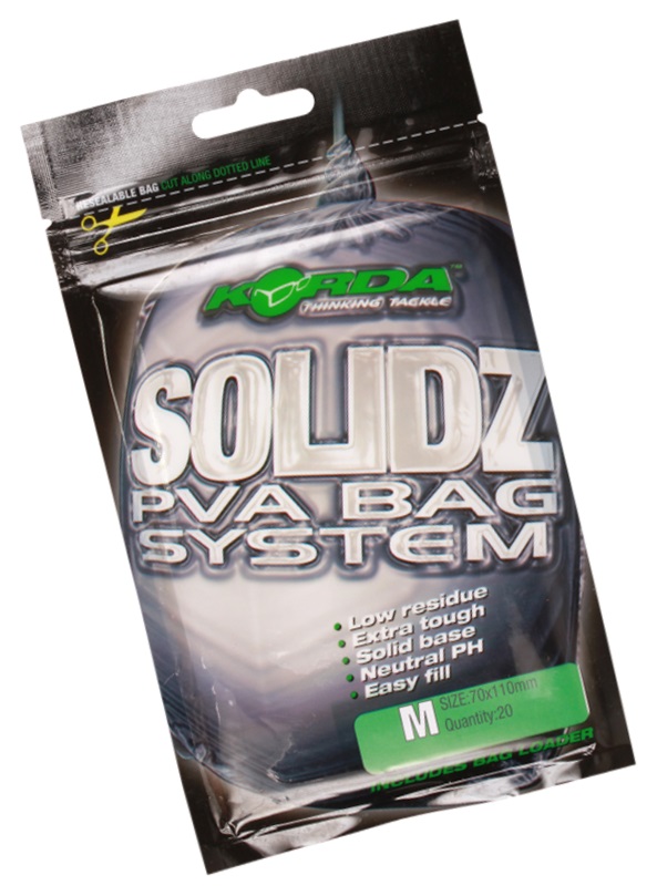 Korda Solidz PVA Bags - Medium 20 Stück | PVA | Karpfenangeln | Angelmethode | Der Angler