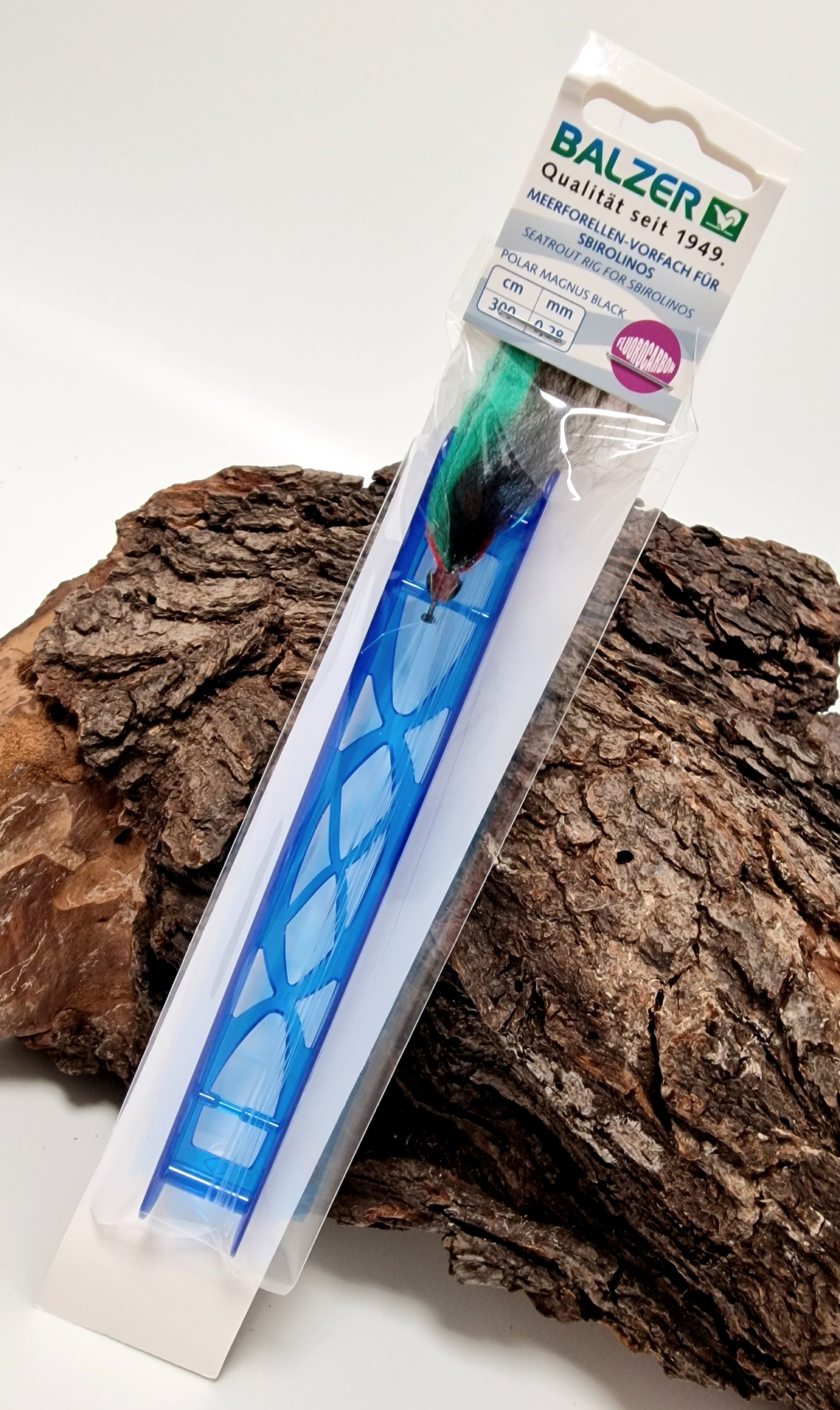 Balzer Meerforellen Sbirolino Vorfach 3,00m 0,28mm Fluorocarbon Fliege Polar Magnus Black | Der ...